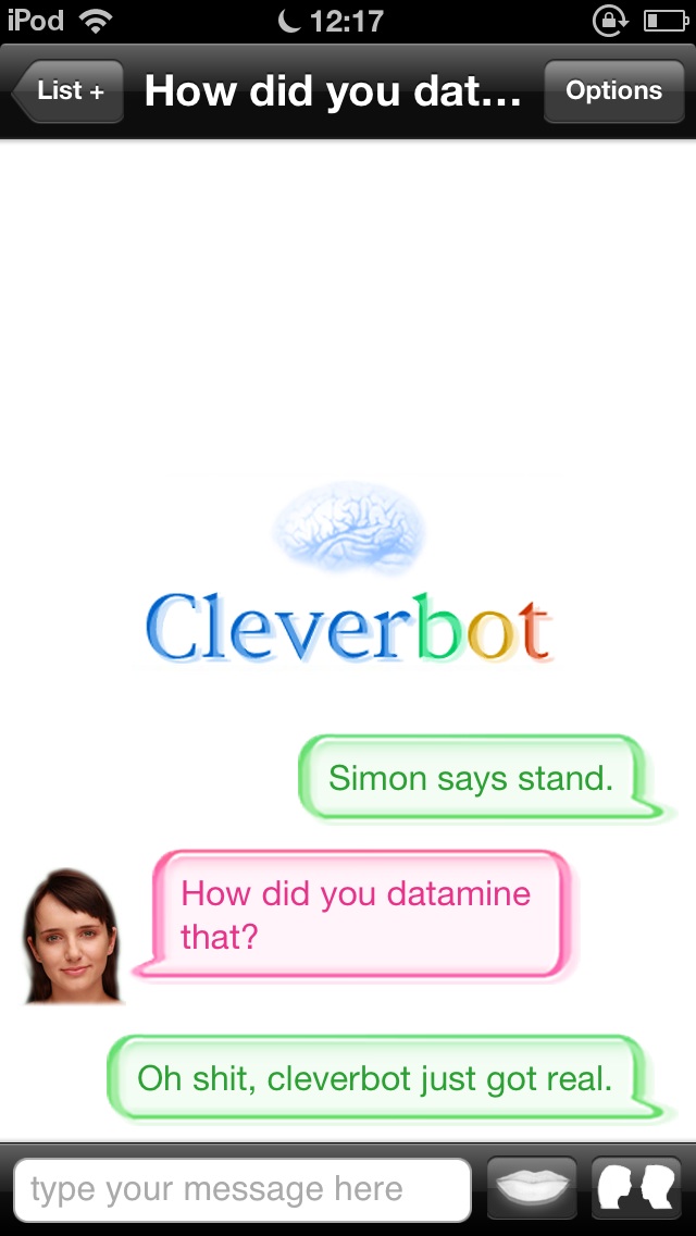 Cleverbot is a dataminer. | Scrolller