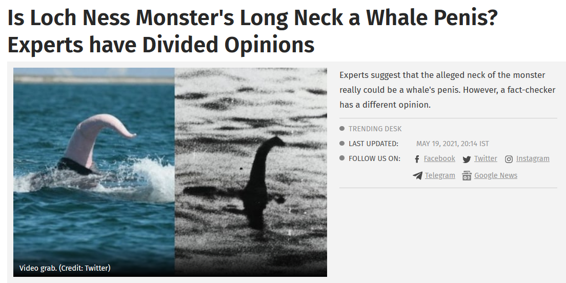 Cock Ness Monster? | Scrolller