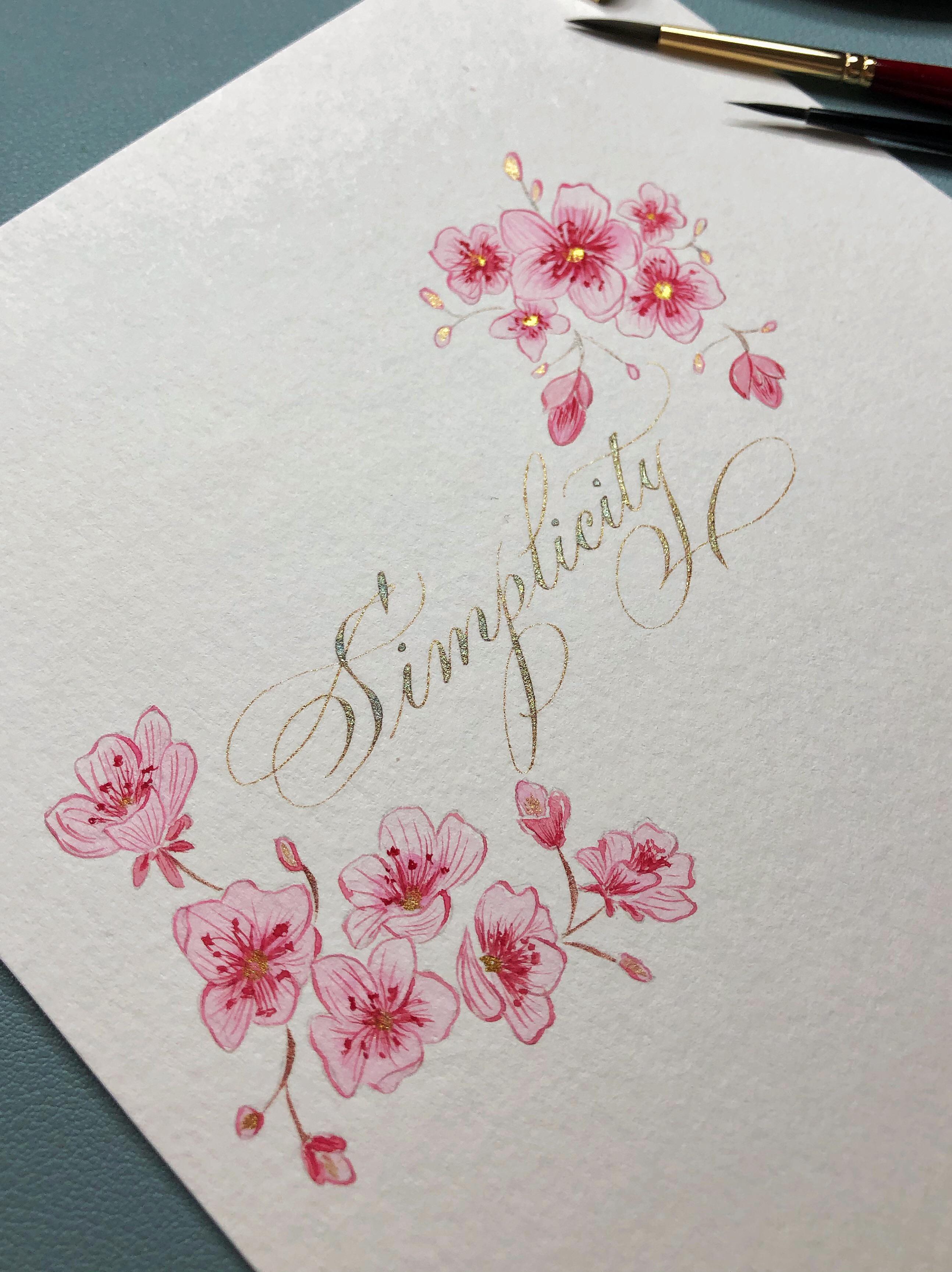 Combining calligraphy and watercolor | Scrolller