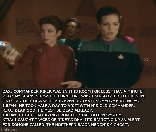 Commander Riker Visits Deep Space Nine | Scrolller