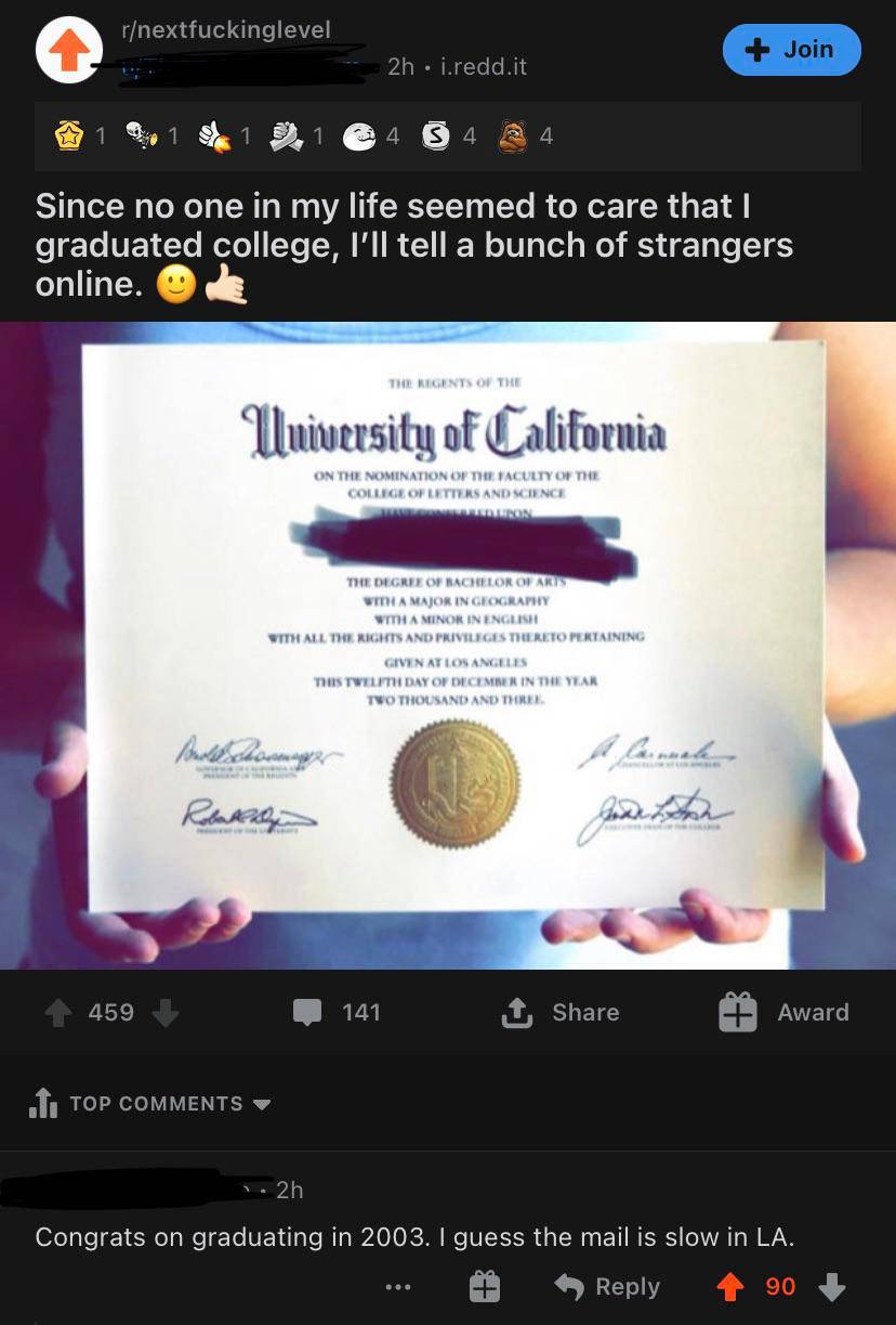 Congrats on the graduation buddy | Scrolller