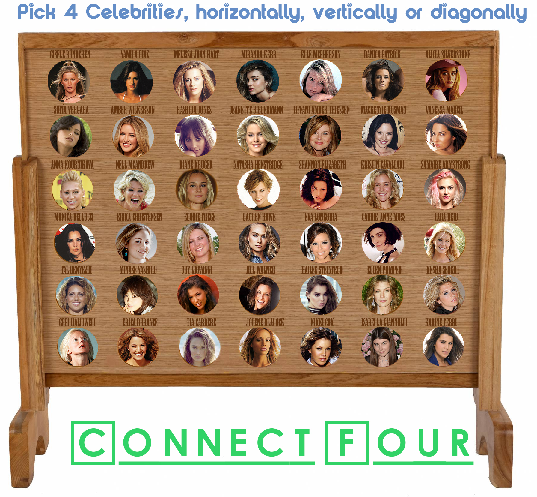 Connect Four - pick from 42 celebs | Scrolller