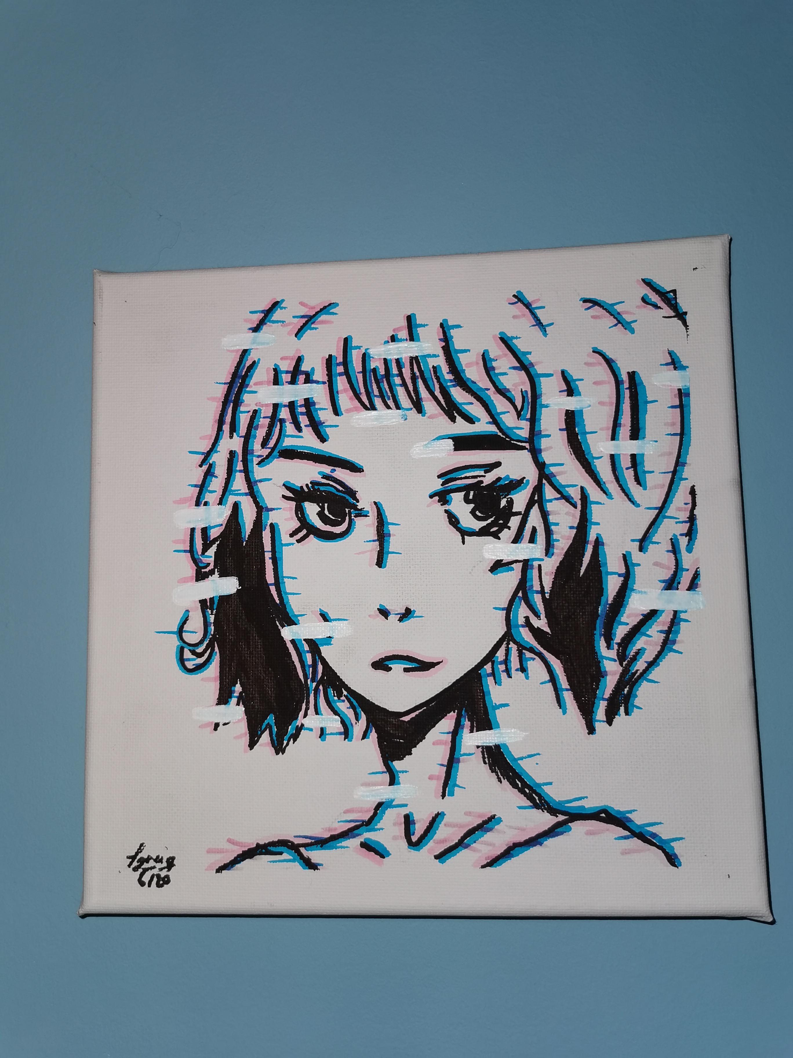 Cool glitch effect Kawakami my sister made for me. | Scrolller