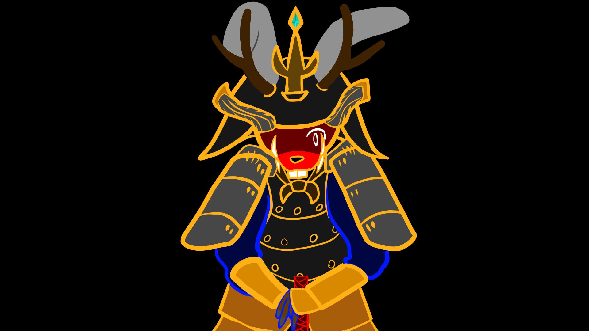 cool samurai jackalope | Scrolller