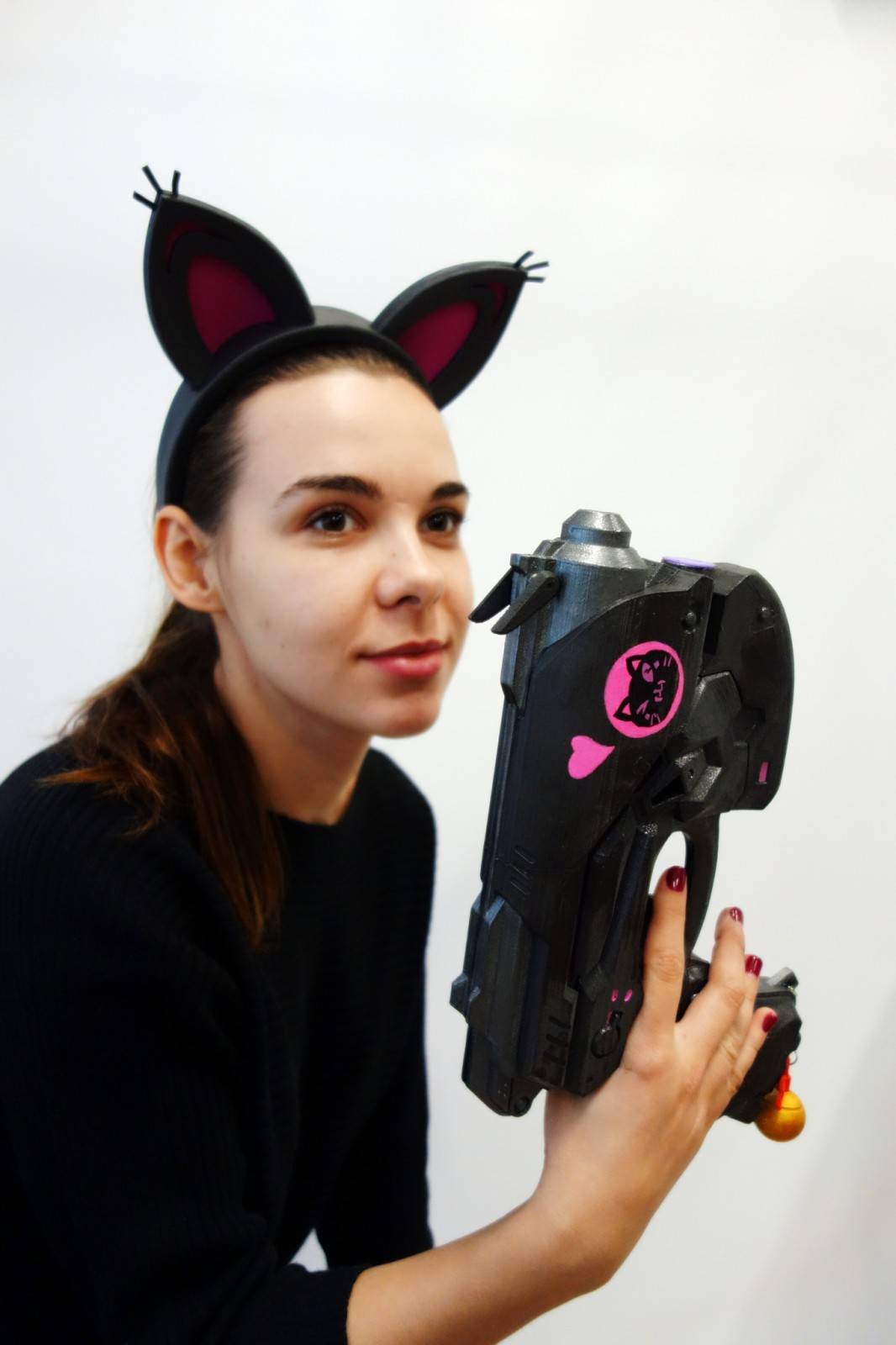 [cosplay props][self] D.va Black cat blaster and headsets | Scrolller