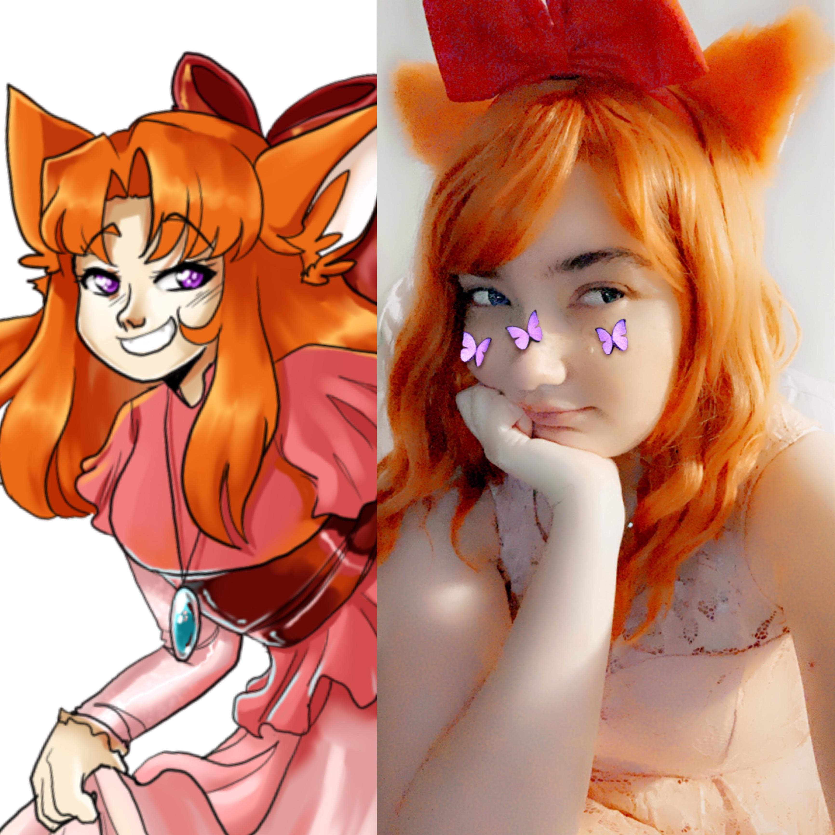 Cosplayed As One Of My Ocs Art On The Left Is Art I Commissioned