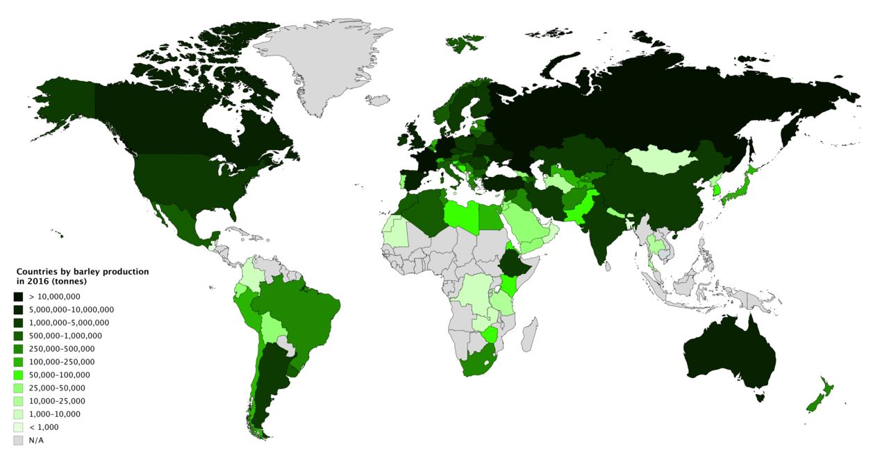 countries by barley production | Scrolller