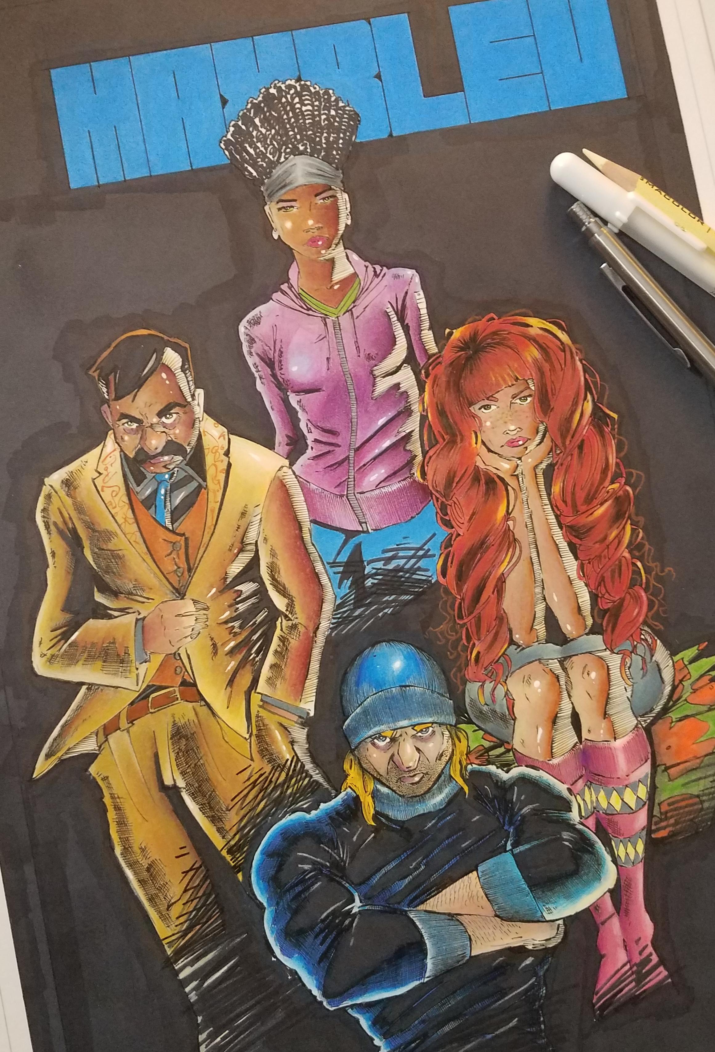 Cover art for my comic book Max Bleu | Scrolller