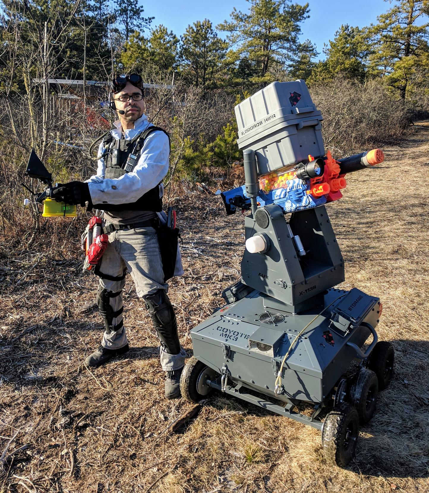 Coyote, my Nerf Combat Robot, at its first full deployment | Scrolller