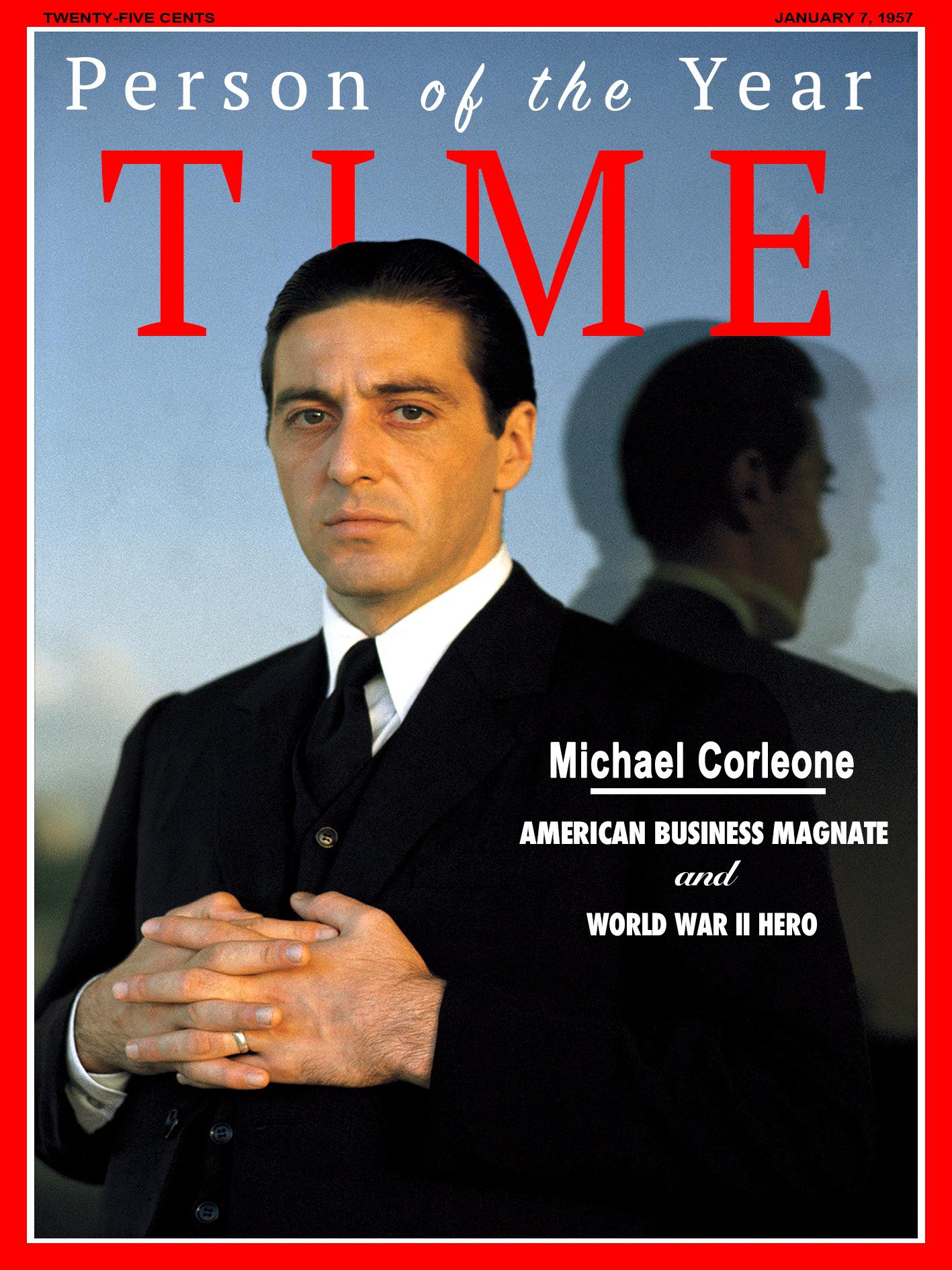 Created a fictional Time Magazine cover with Michael Corleone as ...