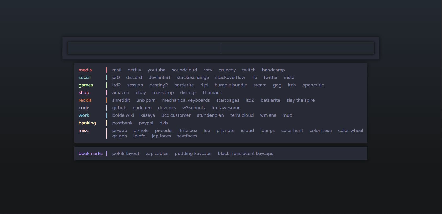 [Creation] My second Startpage - Minimalistic | Scrolller