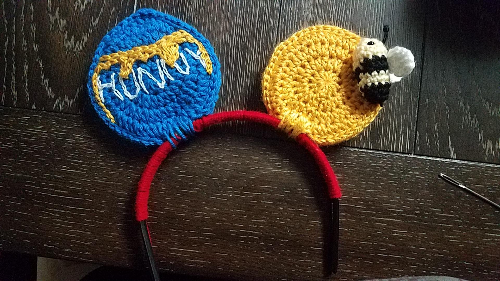 Crochet Winnie the pooh mickey ears | Scrolller