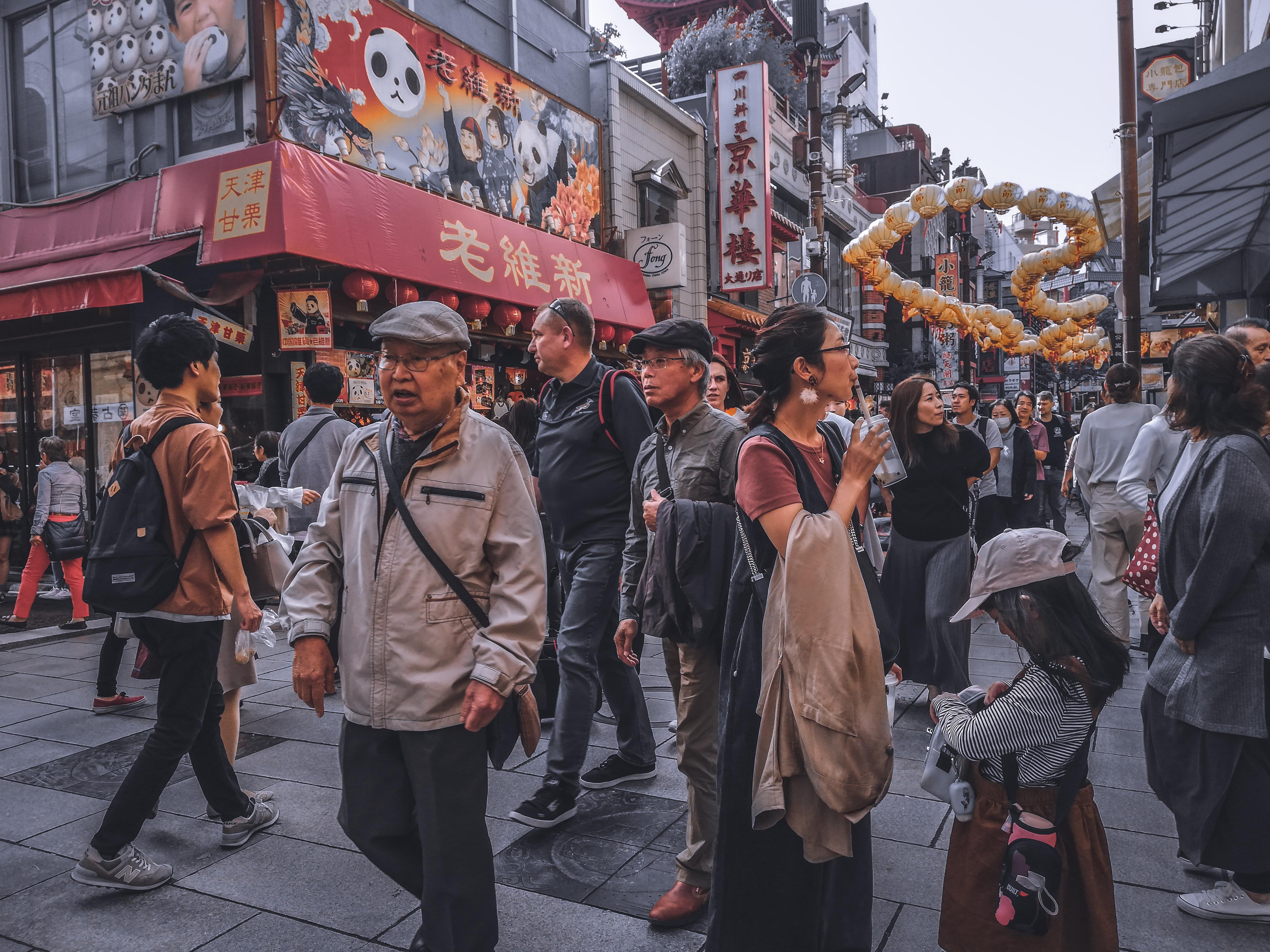 Crowds in Yokohama Chinatown | Scrolller