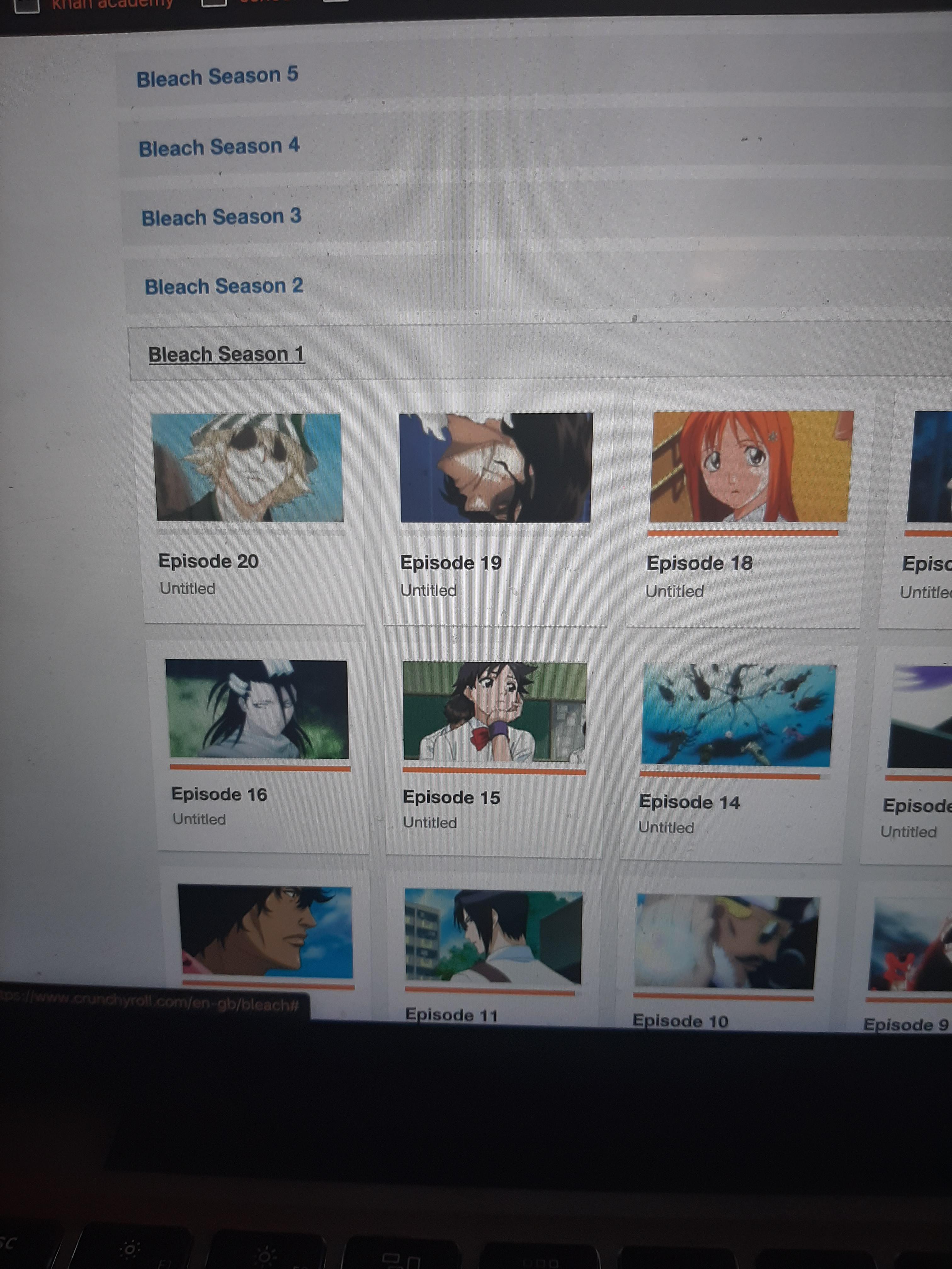 Crunchyroll doesnt show that i've finished the episode although i watched it. (Bleach s1 ep 19 ...