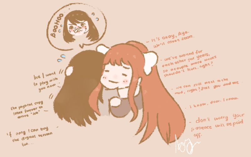 Crying in Monika'a embrace | Scrolller