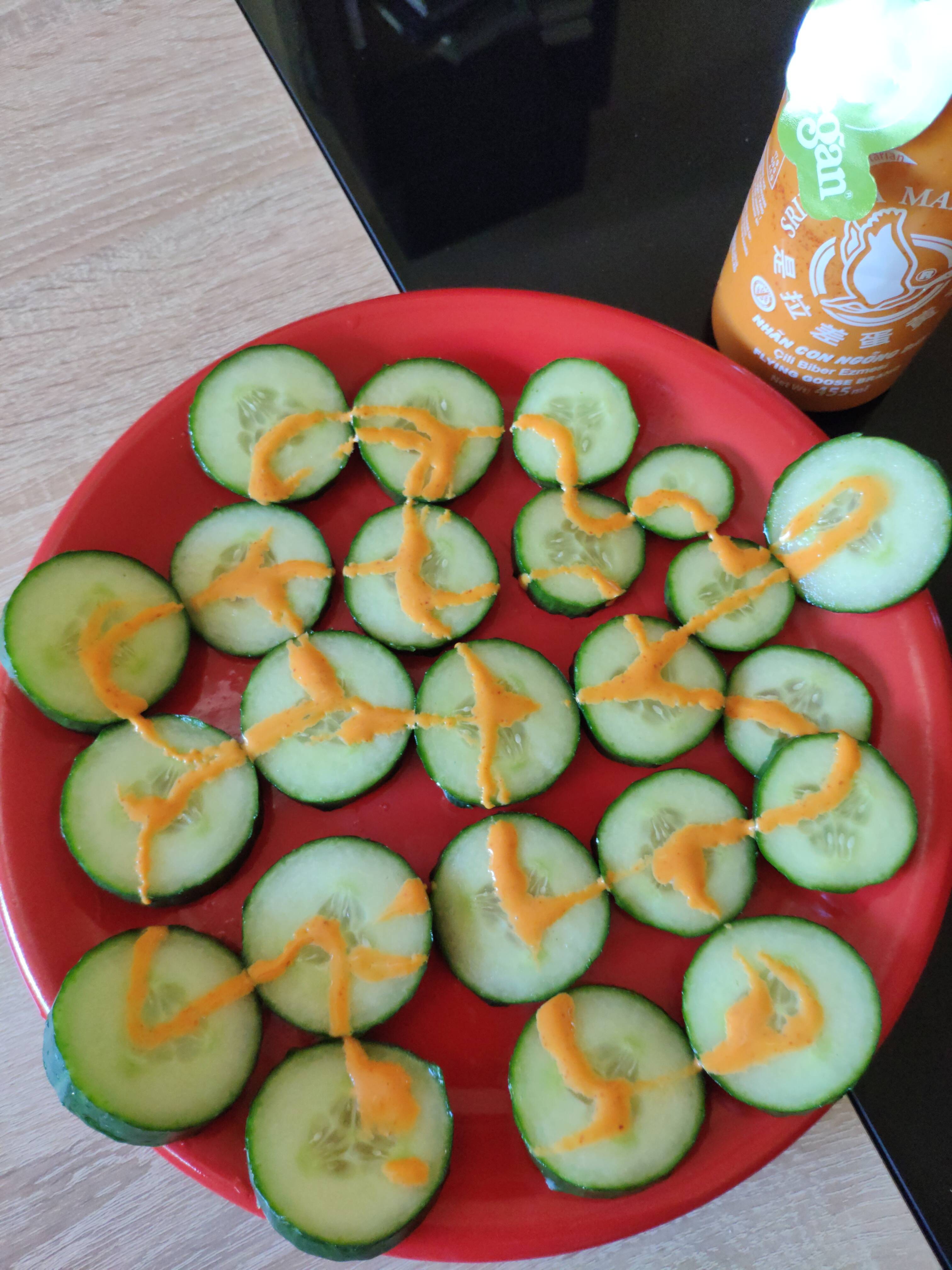 Cucumber with Hot Sauce | Scrolller