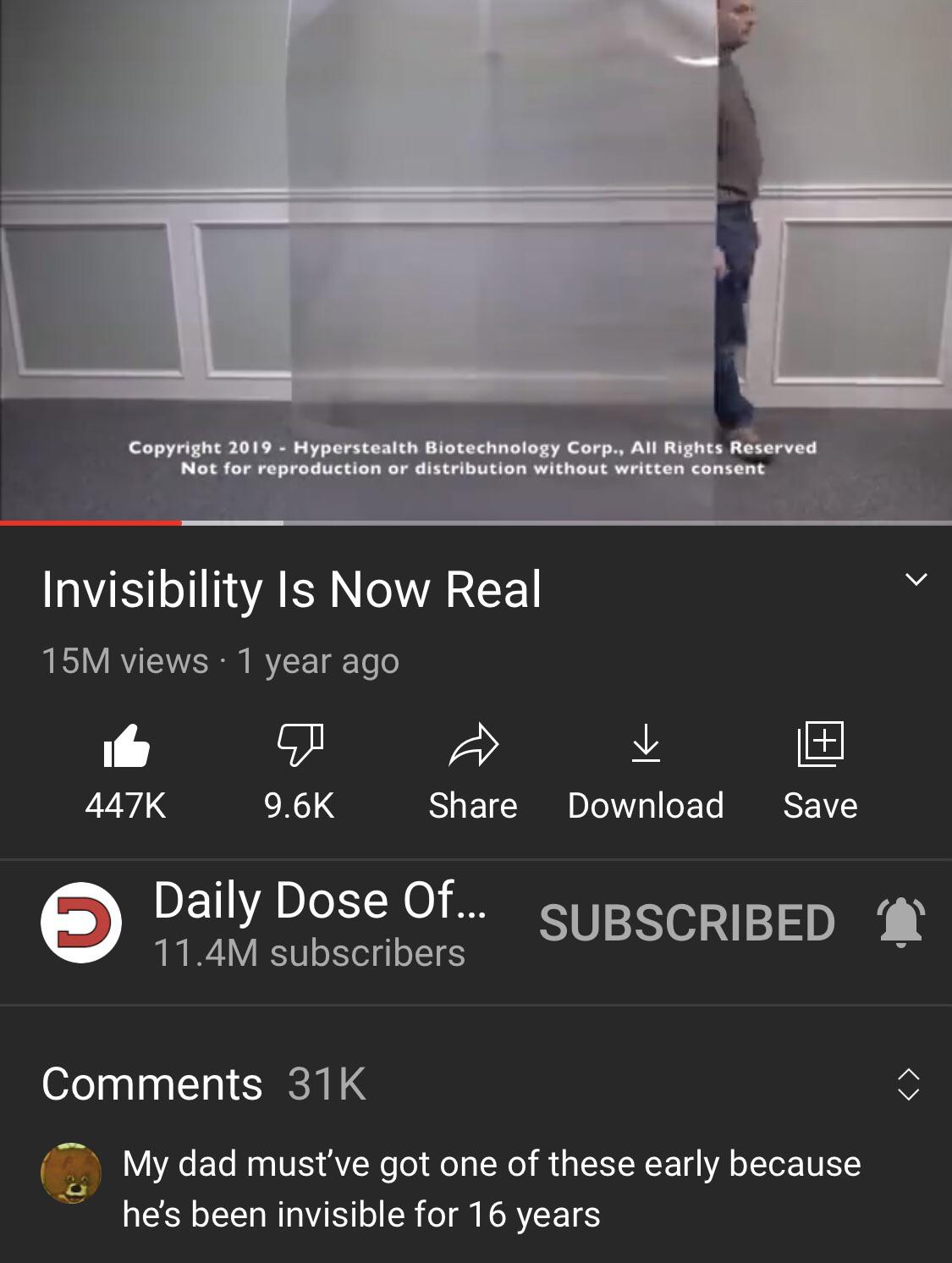 Cursed invisibility | Scrolller