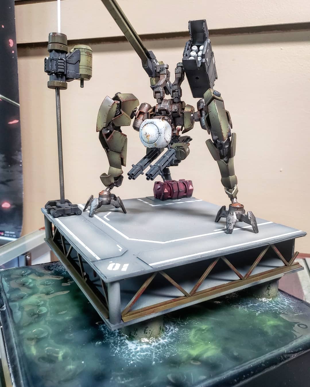 Custom bipedal mecha diorama I did a few months back. | Scrolller