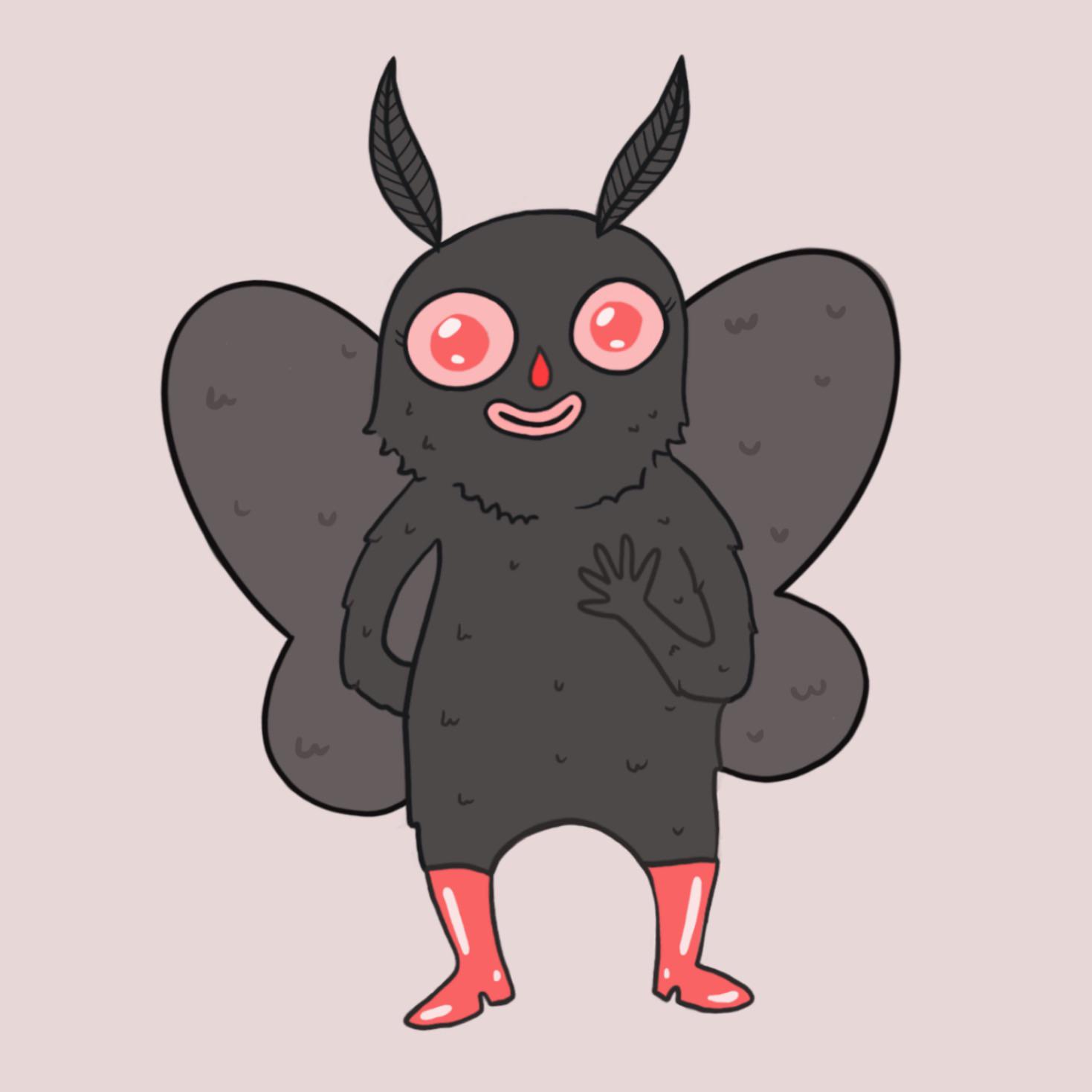 Cute but a little spooky: Mini Mothman by me | Scrolller