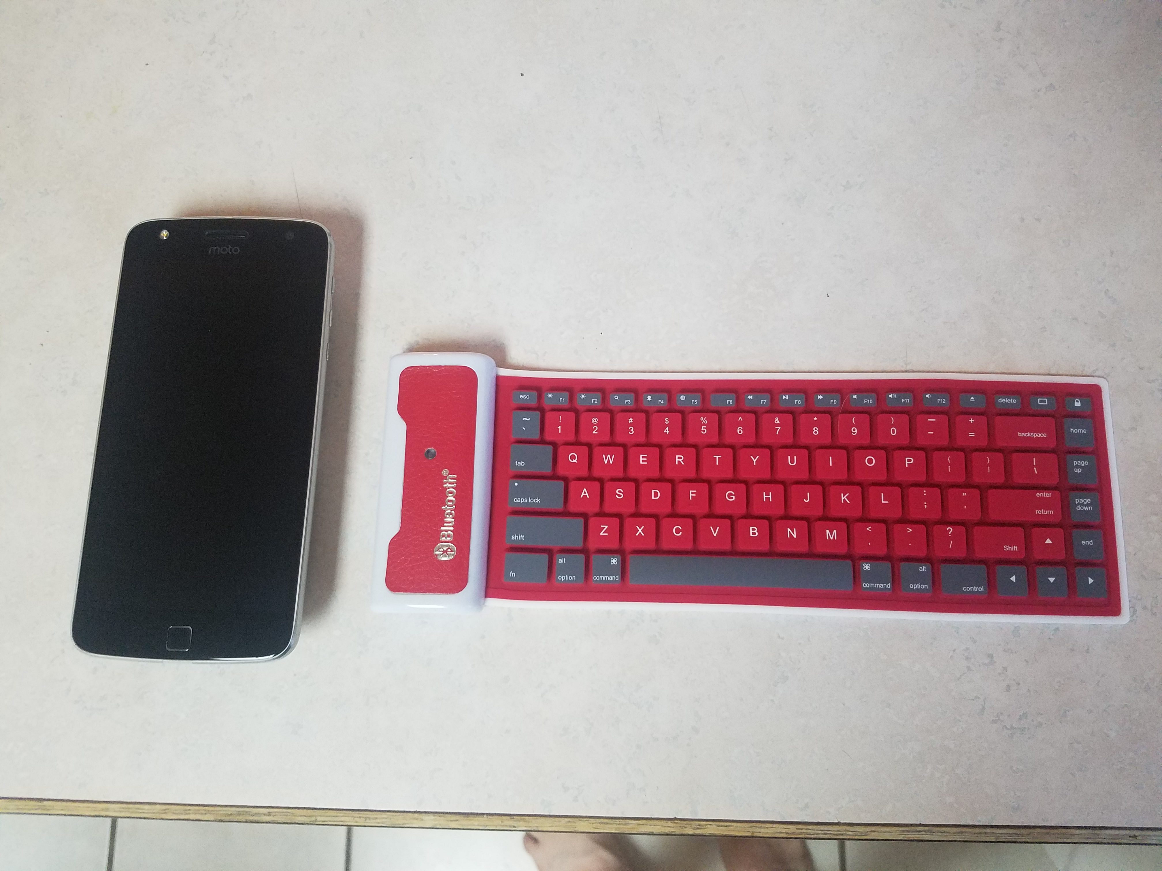 Cute little Bluetooth keyboard. Cell phone for scale | Scrolller