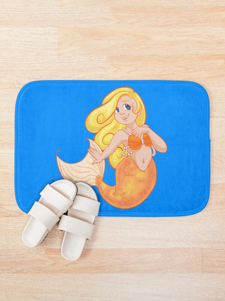 Cute Little Mermaid Bath Mat | Scrolller