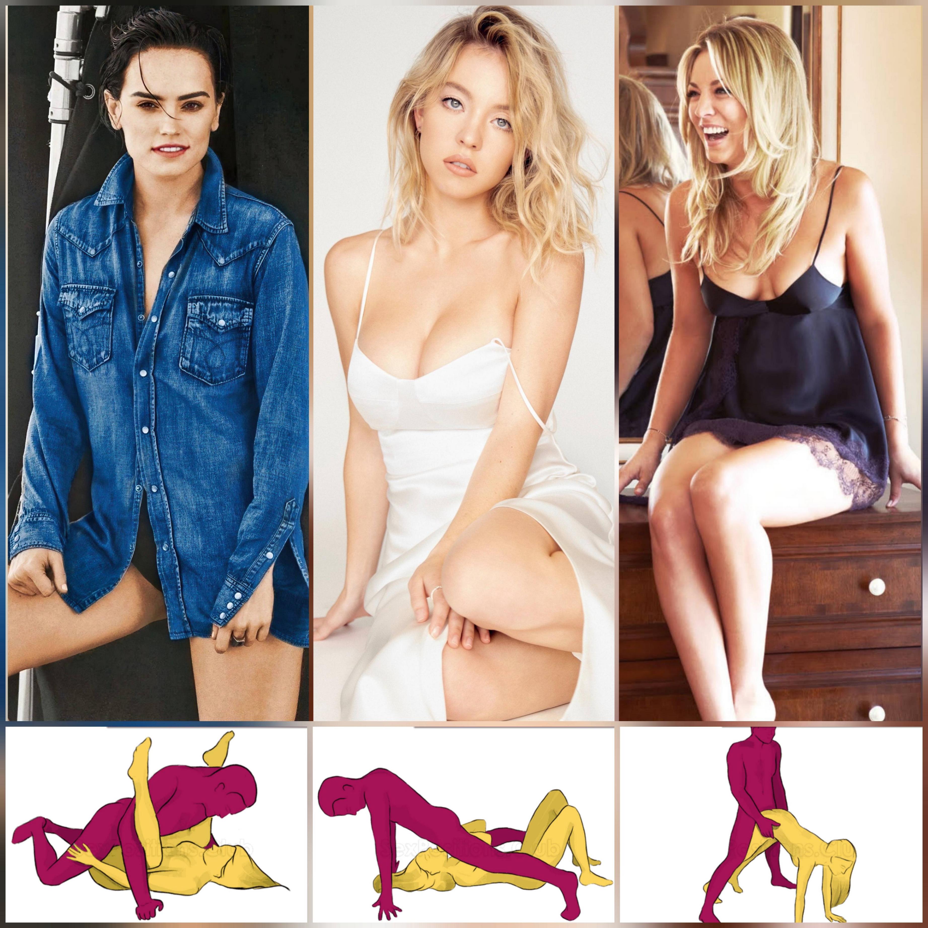 [Daisy Ridley, Sydney Sweeney, Kaley Cuoco] Match | Scrolller