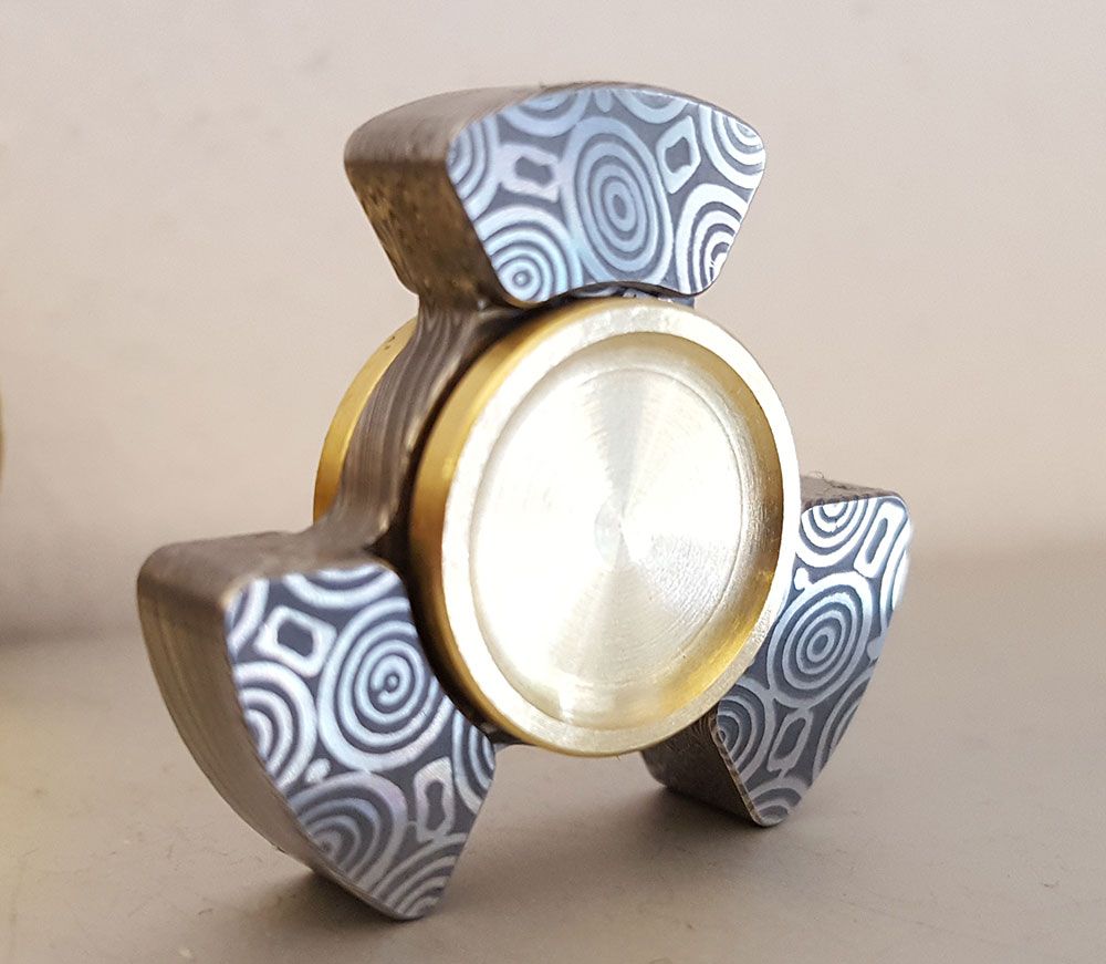 Damasteel Phat Boy Nano from Steamunk Spinners | Scrolller