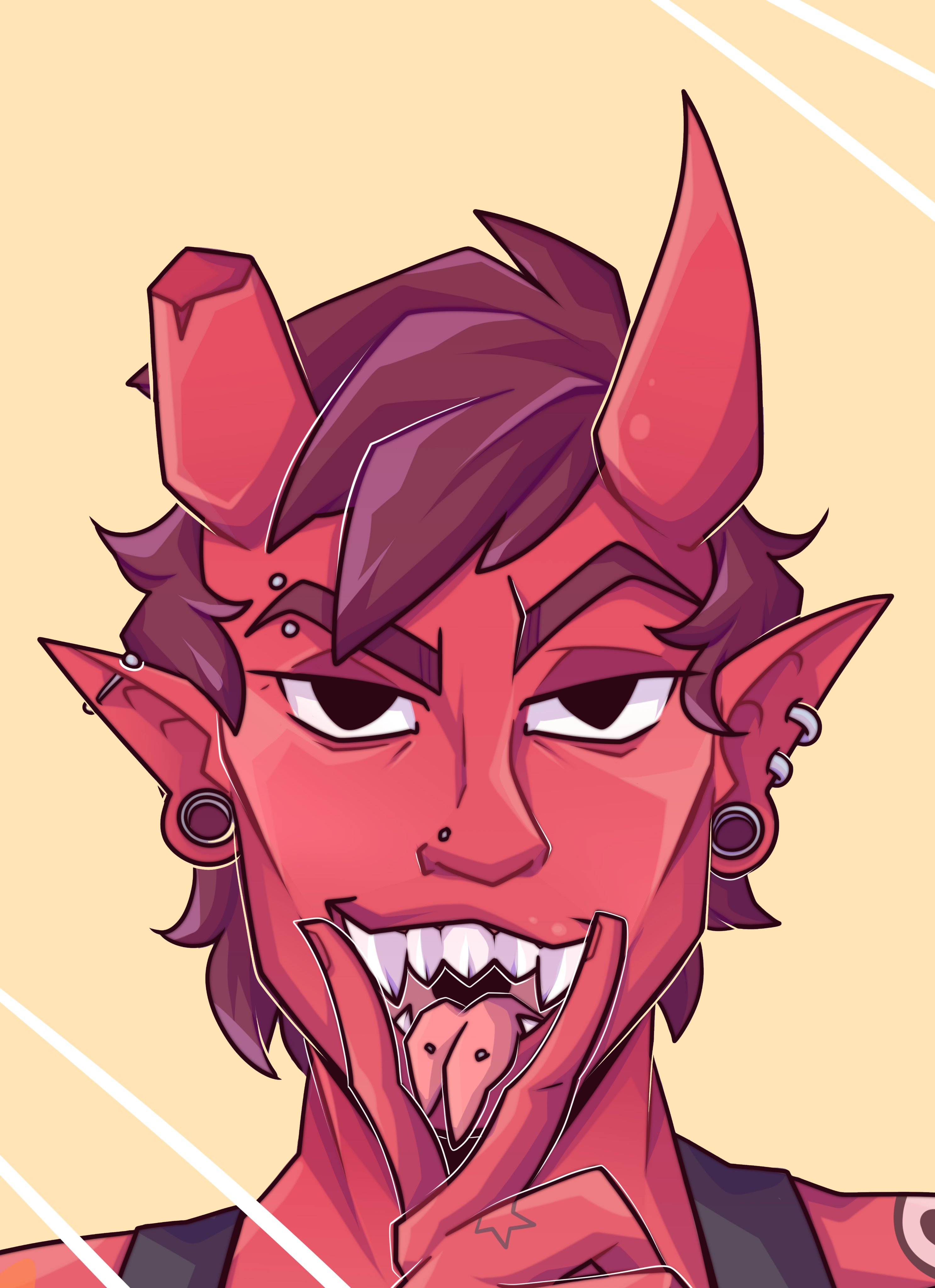 Damien commission I just finished up! Love drawing the spicy boy! | Scrolller