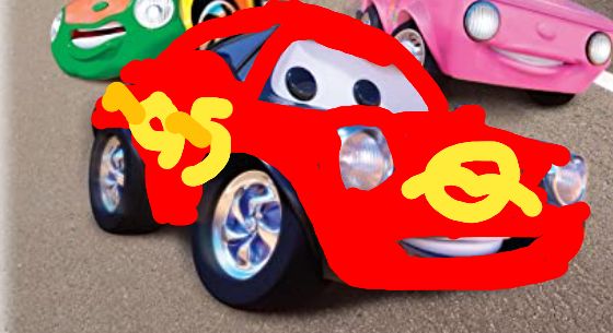 Danny Carbunkle But he has a lightning mcqueen paint scheme | Scrolller