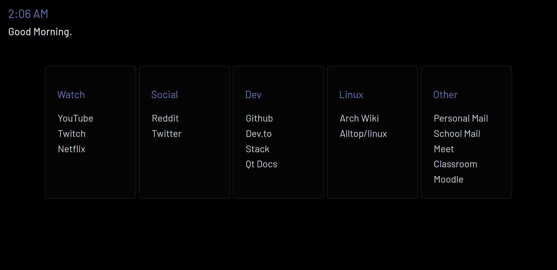 Dark, mobile-friendly startpage | Scrolller