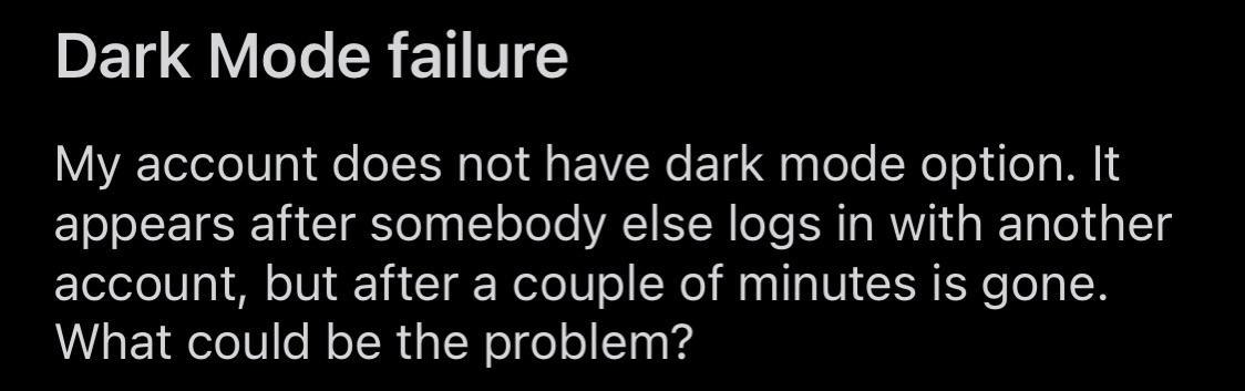 Dark Mode failure | Scrolller