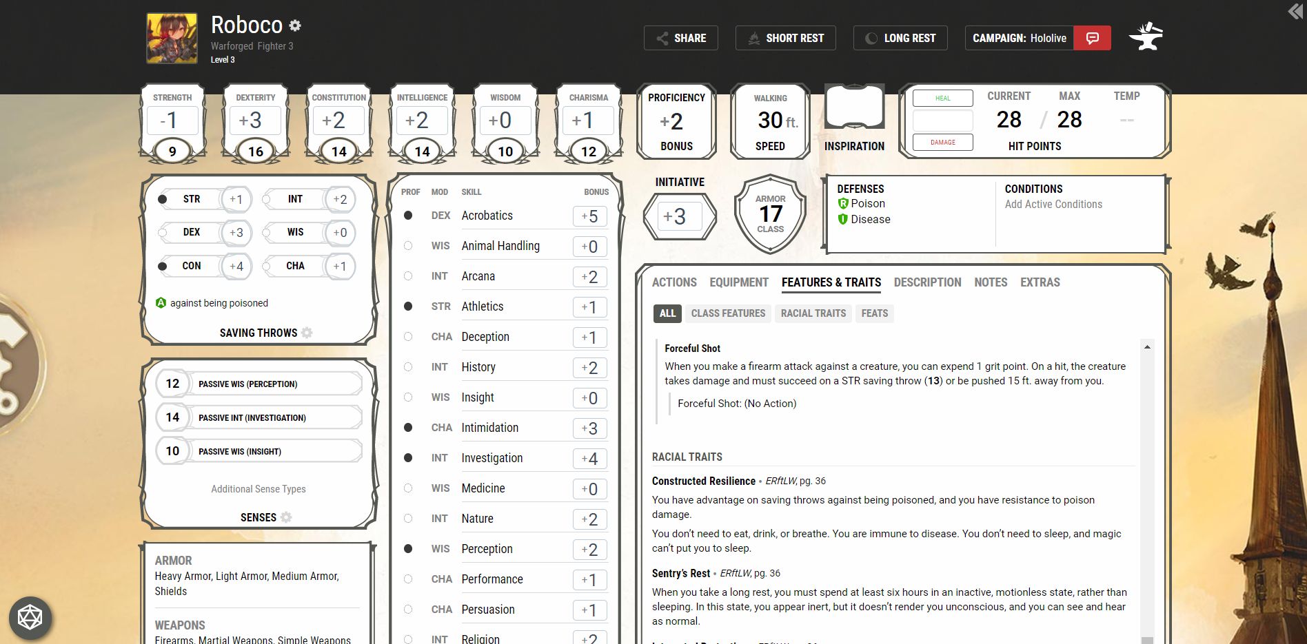 Day 19 of turning every Hololive member into dnd character, Roboco, the warforged gunslinger ...