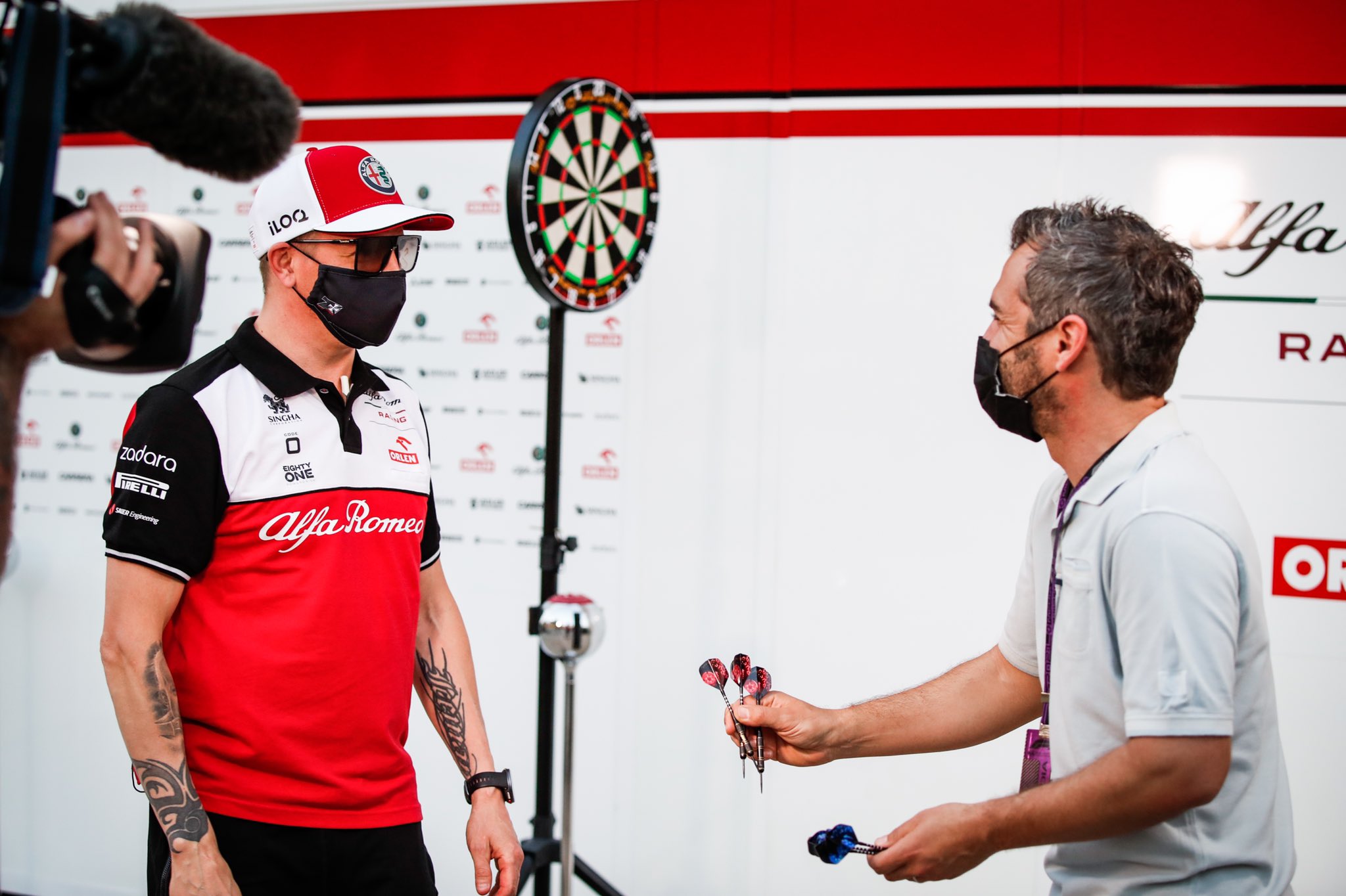 Day 4911 of Kimi’s reign as Ferrari Champion. Here he is getting ready to play darts. | Scrolller