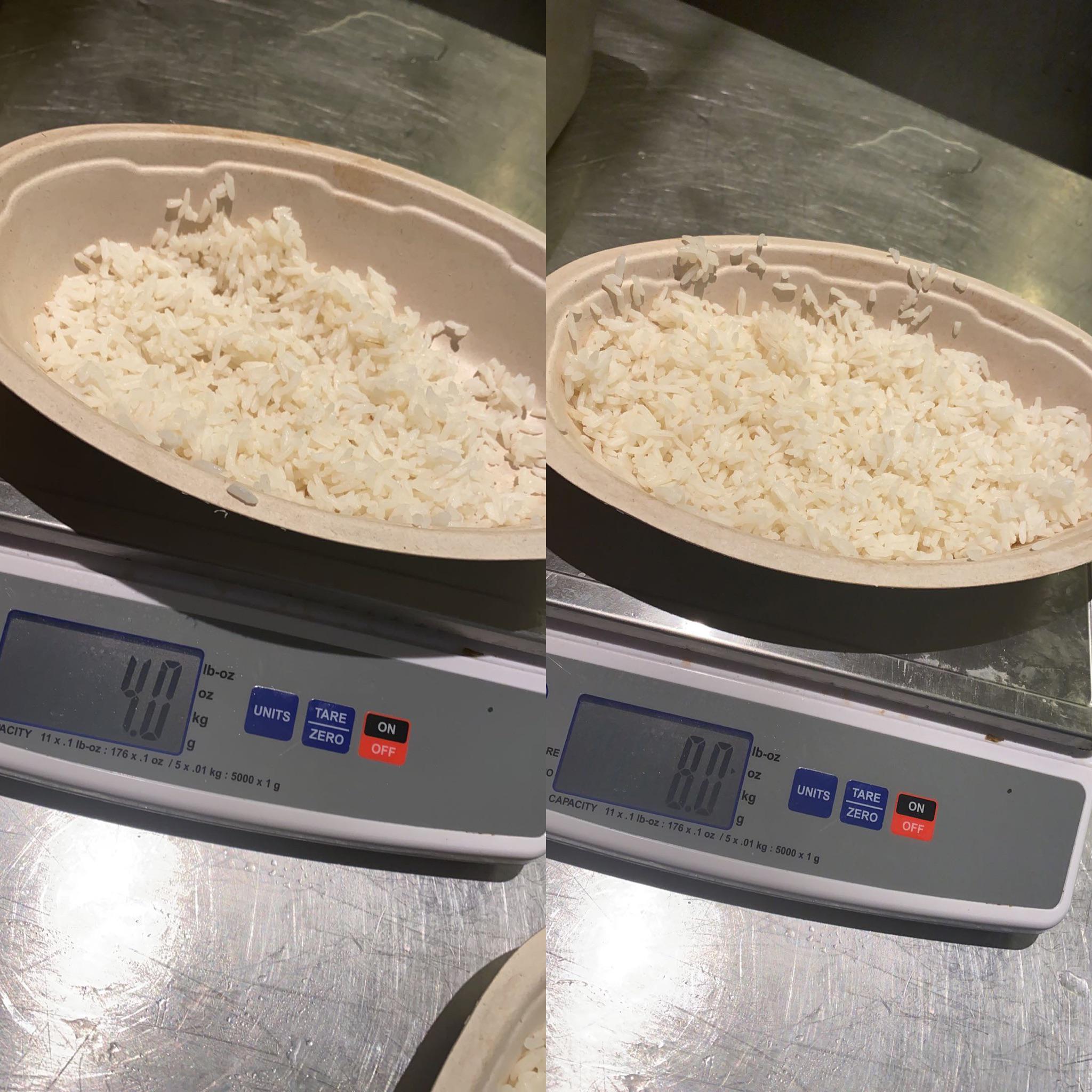 Dear customers; these are the real rice and double rice portions. Please stop complaining about ...