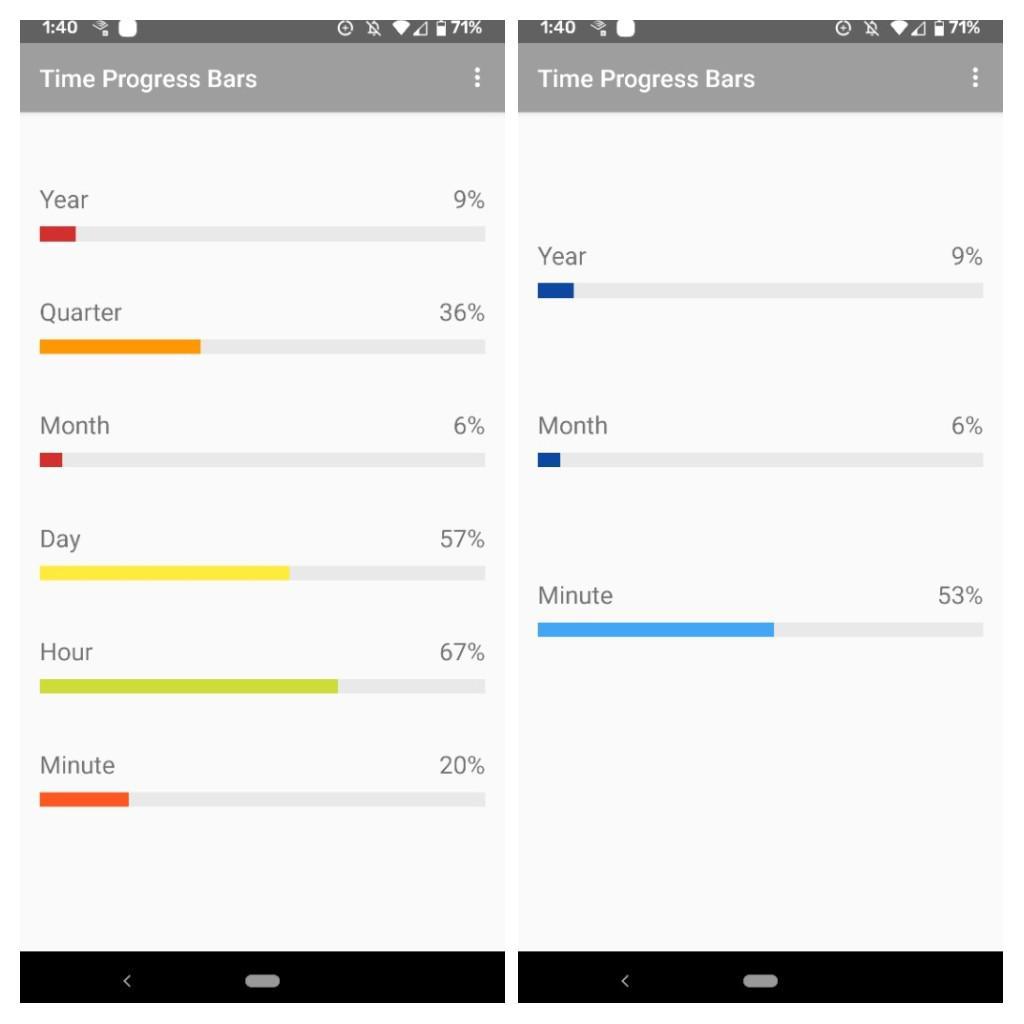 [DEV] Time Progress Bars Android App - free, no ads | Scrolller