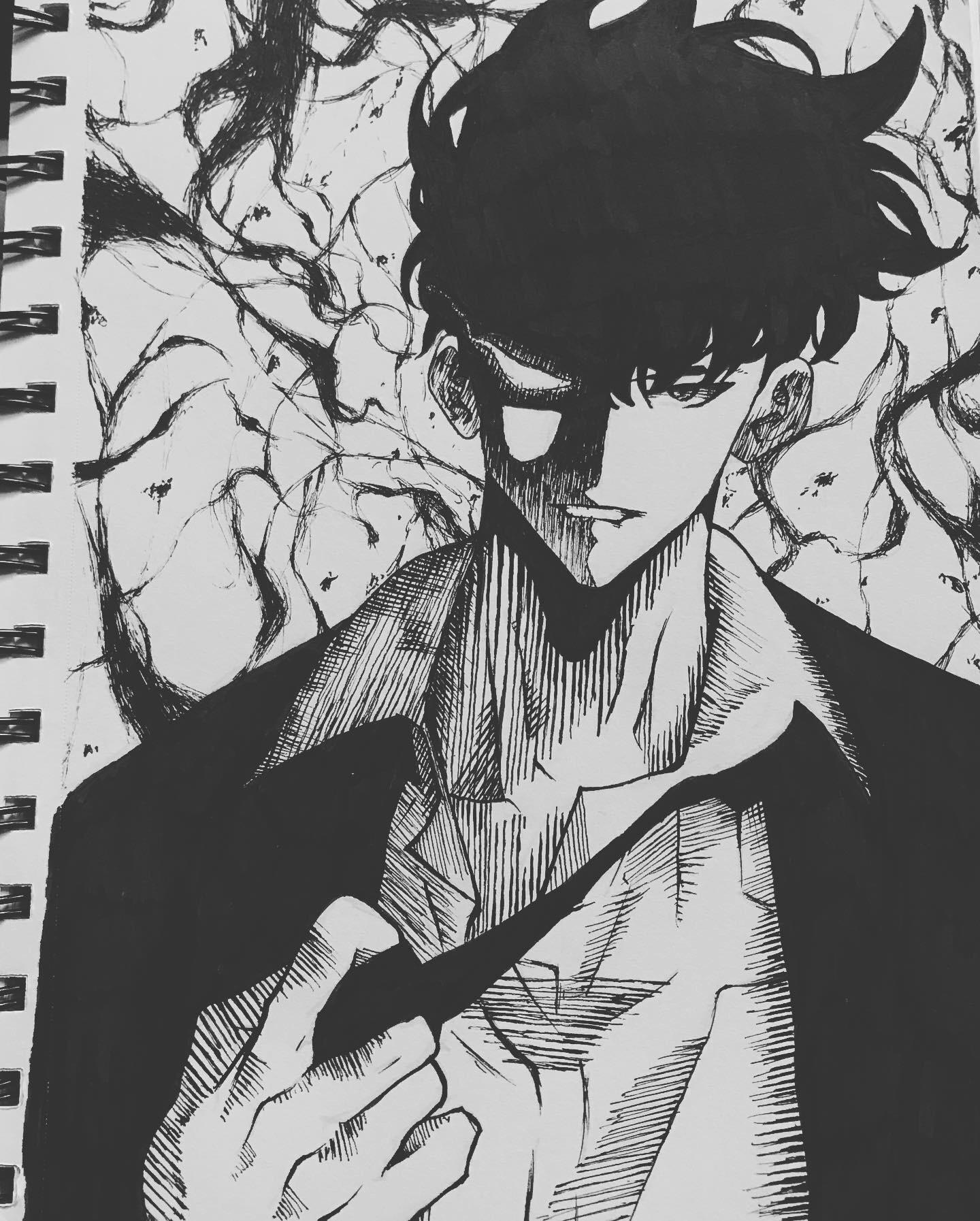 Did A Drawing Of Sung Jin Woo With Pen Scrolller