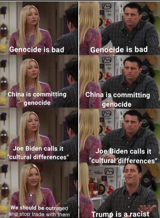 "Different cultural norms, we eat hamburgers, China commits genocide" -Joe Biden, 2021 | Scrolller