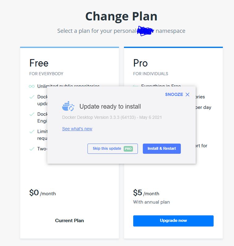 Docker Desktop Cannot Skip Update Without Paid Plan Scrolller