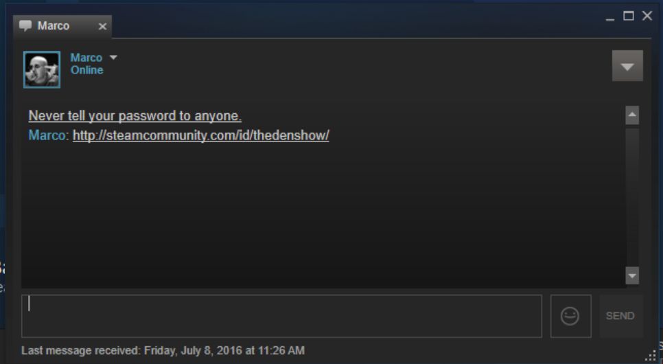 Does this look like Phishing? A semi-random guy sent me this message on Steam | Scrolller