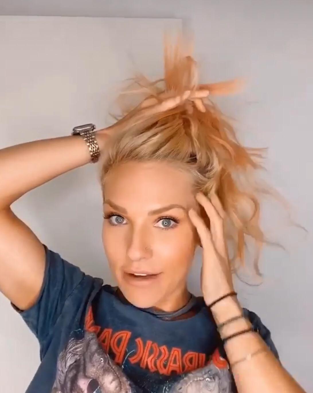 Doing her makeup. Looks gorgeous! | Scrolller