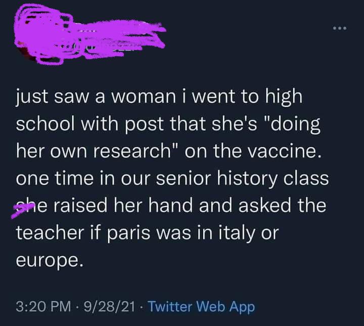 Doing her own “research” | Scrolller