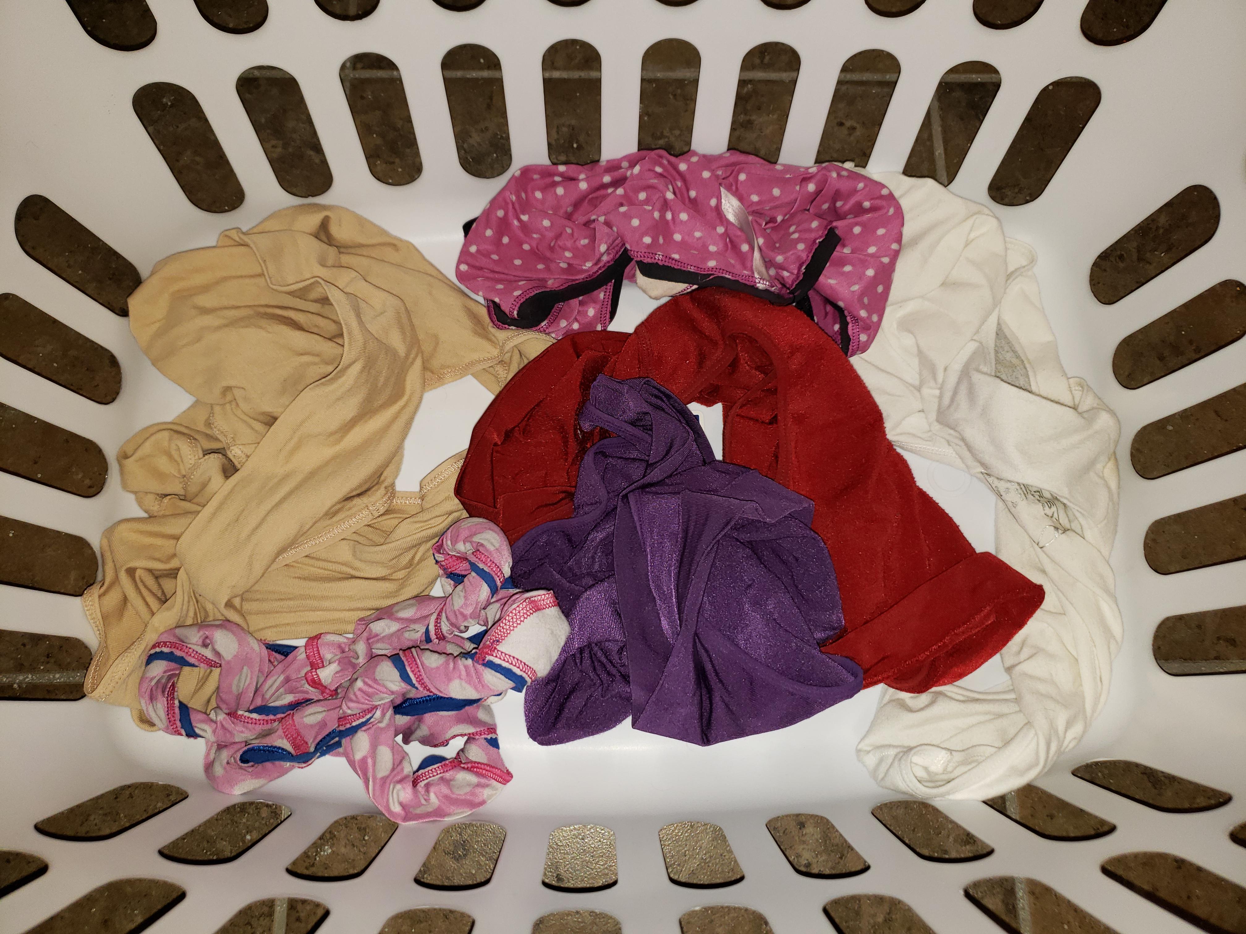 Doing laundry and saving the wife's most recent wears for a little sniff before they go in 🥰 ...