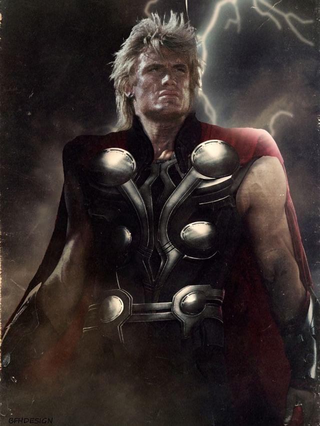 Dolph Lundgren as a Thor variant made by me | Scrolller