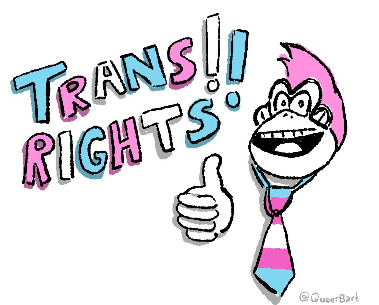 Donkey Kong said trans rights :D! | Scrolller
