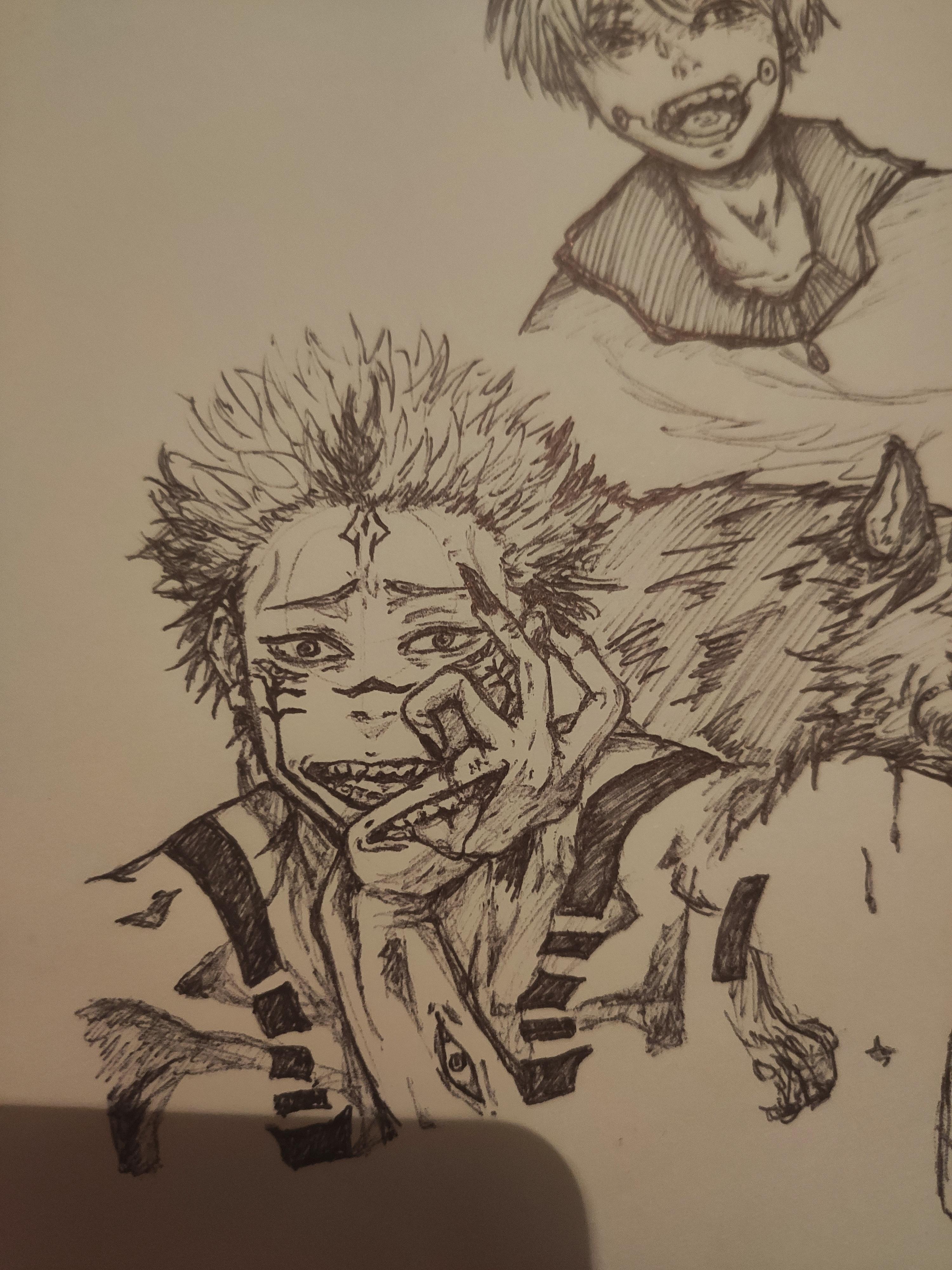 Doodling Sukuna as I watch the newest Jujutsu Kaisen ep! | Scrolller