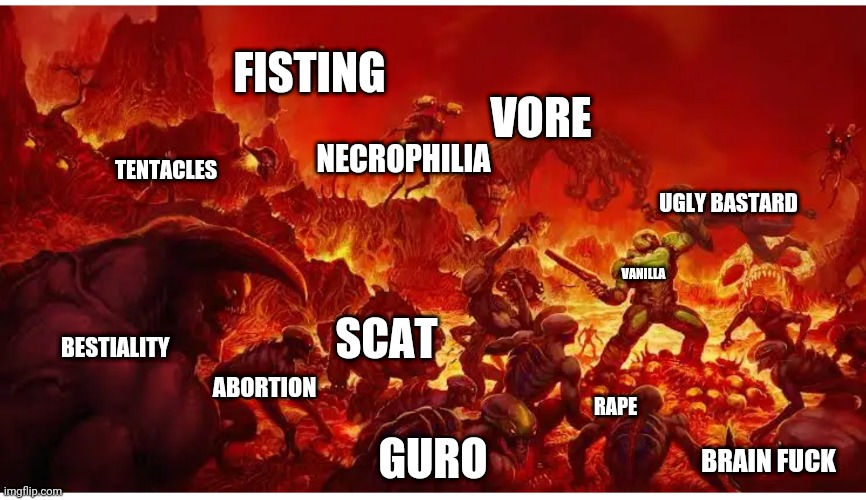 Doomguy is fighting the good fight | Scrolller