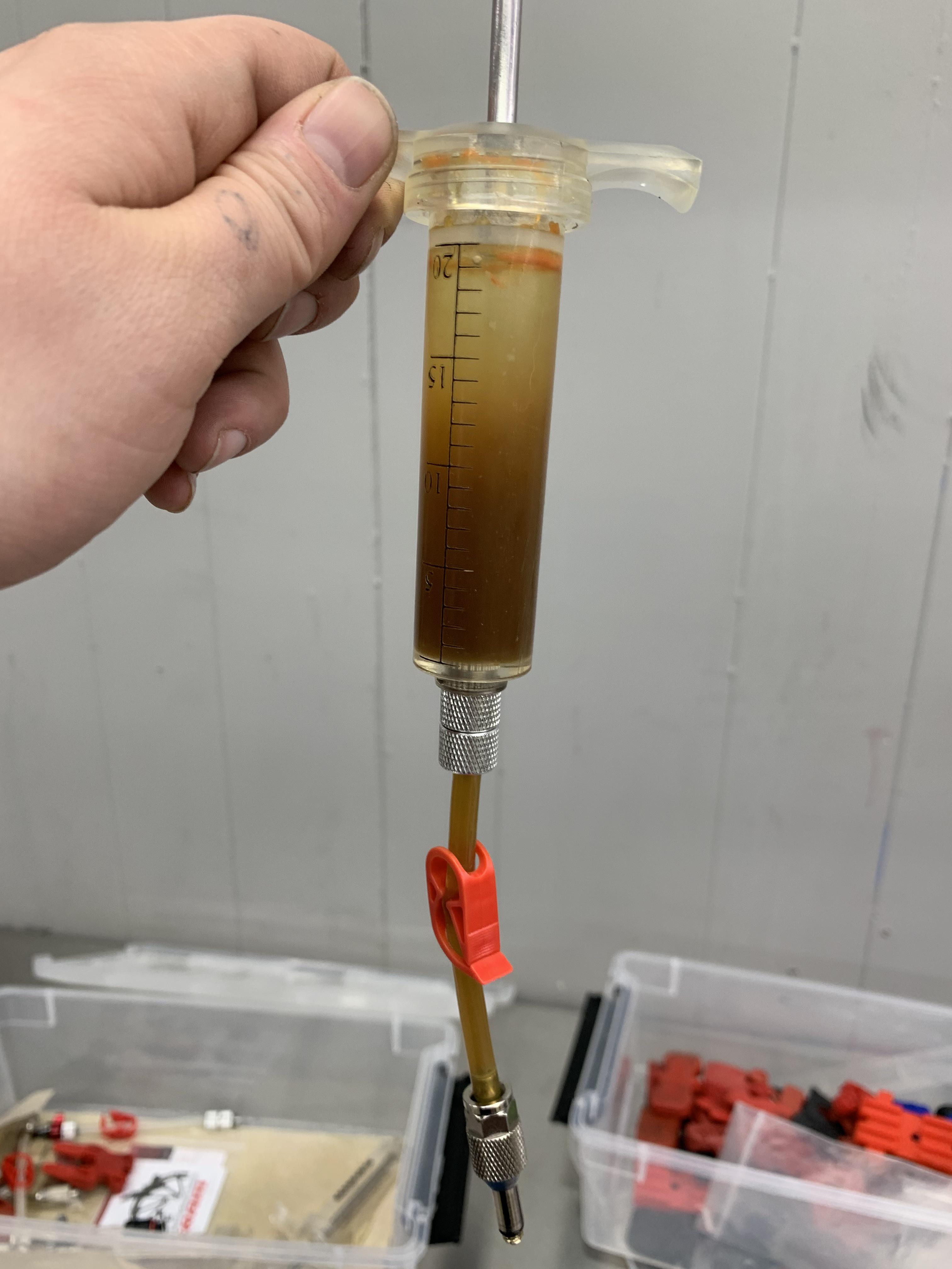 DOT fluid from today’s bleed | Scrolller