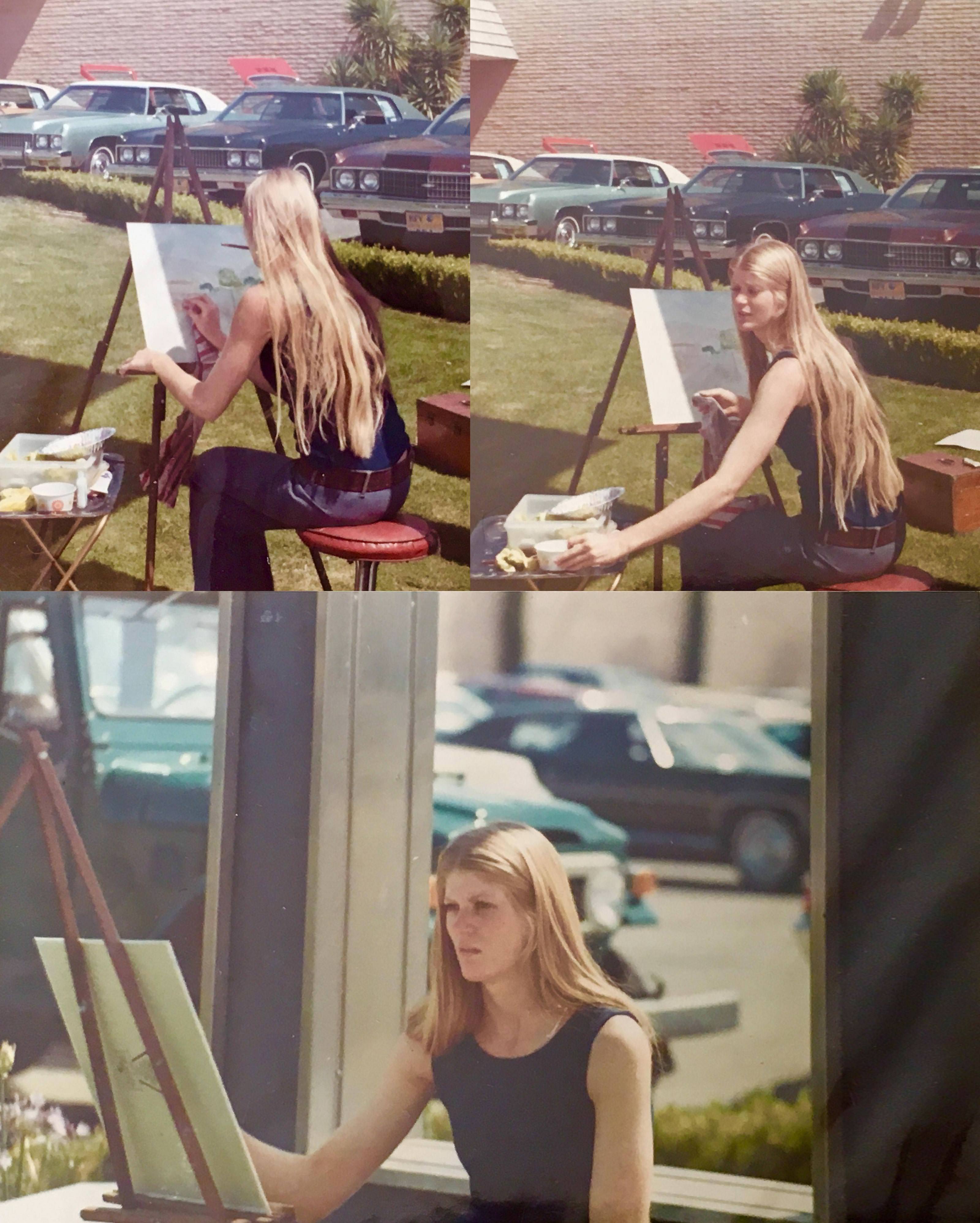 Double_crossby's momma doing some painting in 1973. | Scrolller