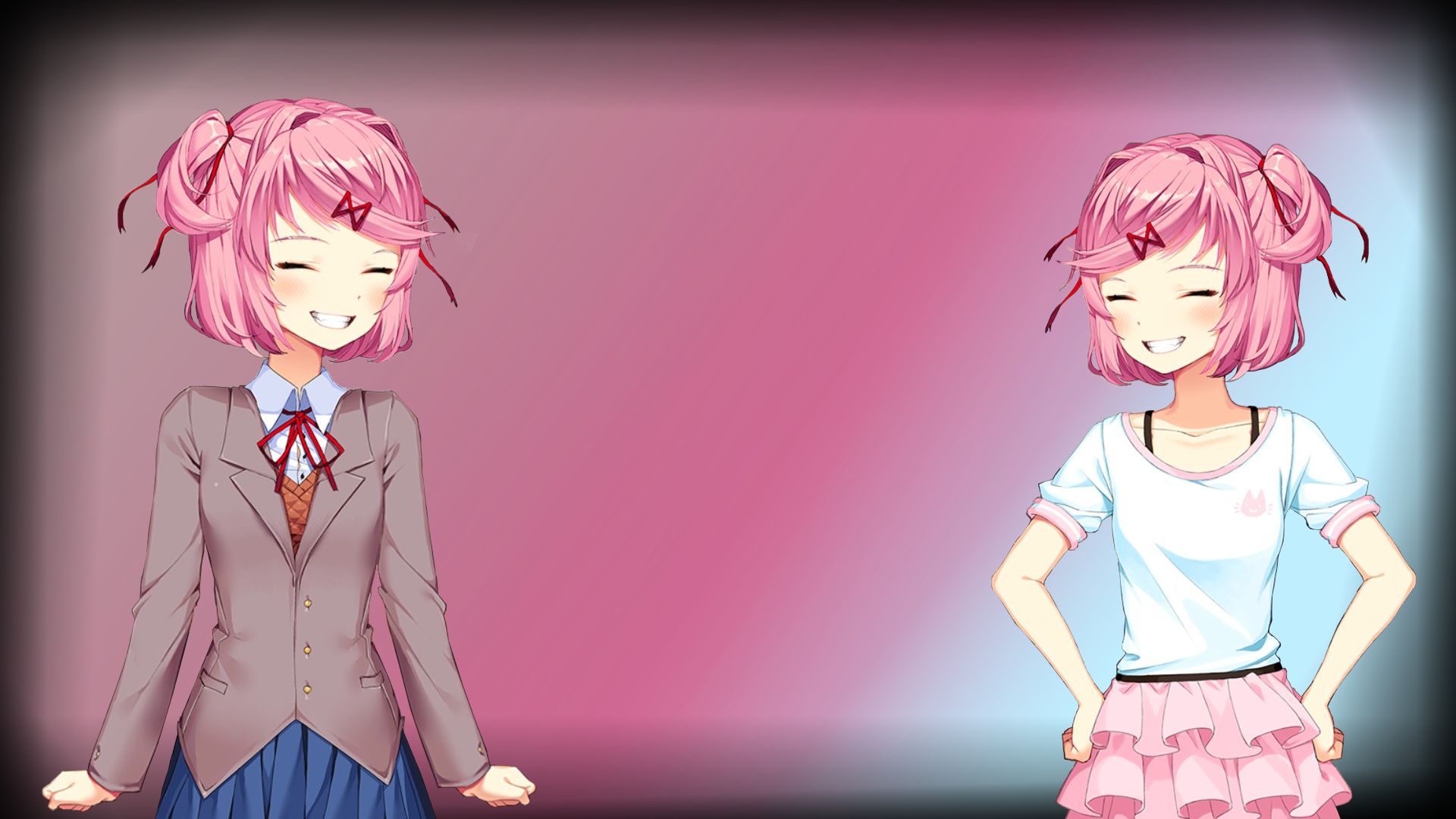 Double Natsuki Wallpaper. | Scrolller