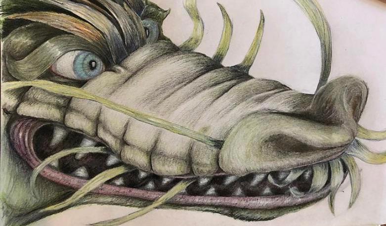 Dragon, pencil, me, 2017 | Scrolller